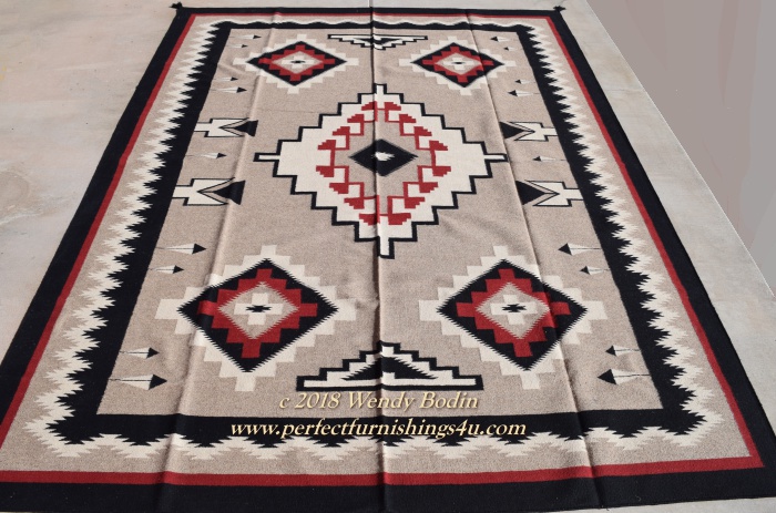 Four Corners Design Hand Woven Wool Rugs Natural Field Closeup